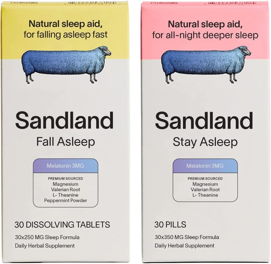 Sandland Fall Asleep Plus Melatonin and Stay Asleep Plus Melatonin ...
